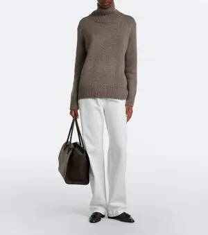 THE ROW Marlo Medium Leather Tote Bag - Brown