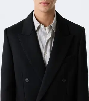 THE ROW Osmo Double-breasted Wool-blend Coat