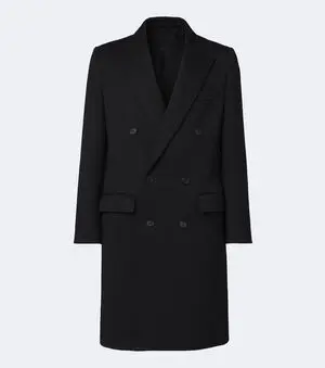 THE ROW Osmo Double-breasted Wool-blend Coat - Black