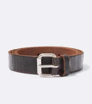 THE ROW Geo Leather Belt - Black