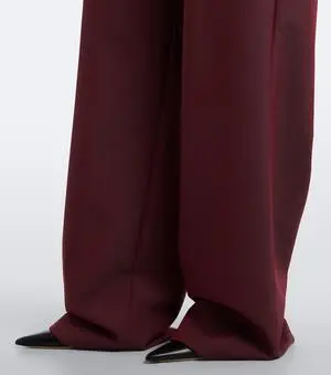 THE ROW Lowe Pleated Virgin Wool Straight Pants