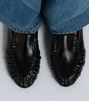 Saint Laurent Loaferino Leather Loafers