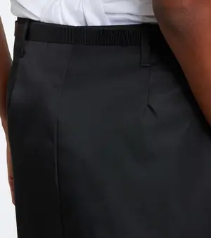 Prada Belted Re-nylon Pencil Skirt