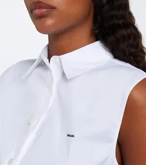 Prada Cotton-blend Poplin Shirt