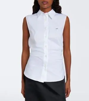 Prada Cotton-blend Poplin Shirt