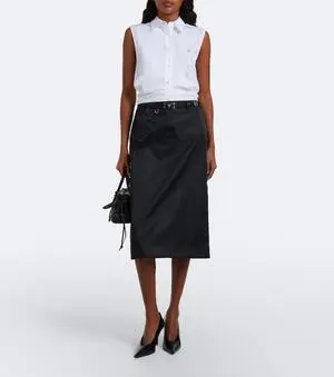 Prada Cotton-blend Poplin Shirt