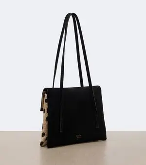 Khaite Soft Blake Small Calf-hair And Suede Shoulder Bag