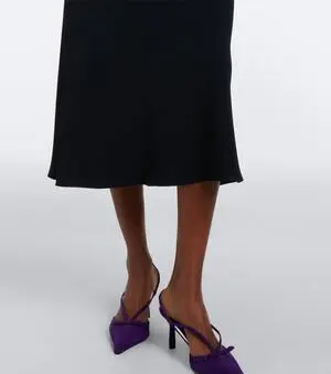 Prada Open-back Crêpe Midi Dress