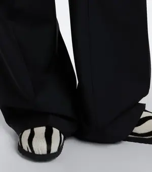 BIRKENSTOCK Boston Zebra-print Calf Hair Mules