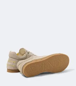 Fendi Fender Suede Sneakers