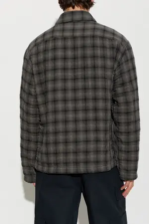 SONG FOR THE MUTE Quilted Shirt Jacket With Checked Pattern