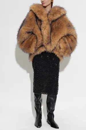 ROTATE BY BIRGER CHRISTENSEN Oversize Faux Fur Coat