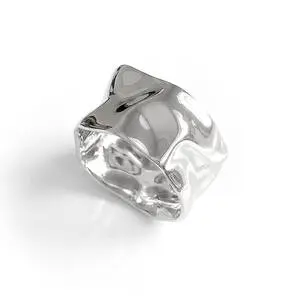 Côté Caché Wave Ring In Sterling - Silver