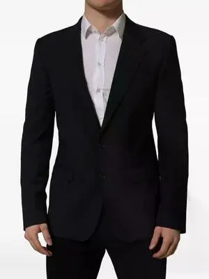 Dolce & Gabbana Single-breasted Wool Blazer - Black