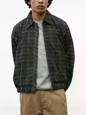 Norse Projects Stensholt Checked Bomber Jacket - Grey