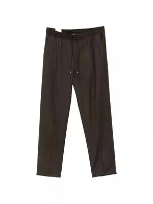 BRIGLIA 1949 Wimbledon Drawstring Pleated Trousers - Brown