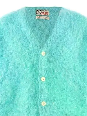 SAINT MXXXXXX Brushed-finish V-neck Cardigan
