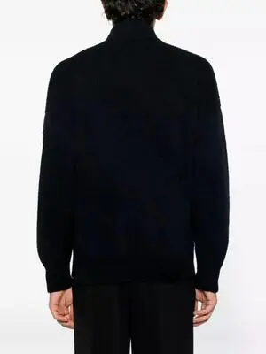 UMIT BENAN Suvretta Zip-up Ribbed-knit Cardigan