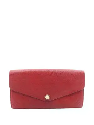 LOUIS VUITTON 2015 Portefeuil Sarah Monogram Empreinte Bi-fold Wallet - Red