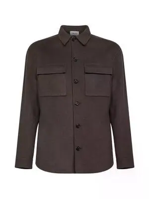 D4.0 Wool Button-up Jacket - Brown
