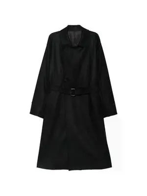 SSSTEIN Belted Double-breasted Coat - Black