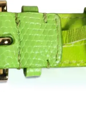 Dolce & Gabbana Textured Leather Gold Buckle Belt Strap Bracelet