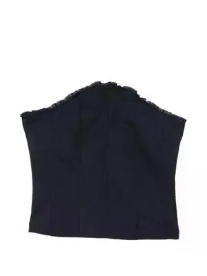 Marella Ruffle-trim Strapless Top - Blue