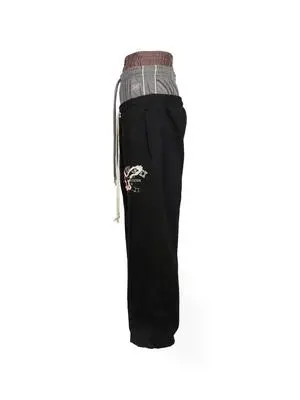 PROTOCOL INDEX Layered Embroidered Track Pants