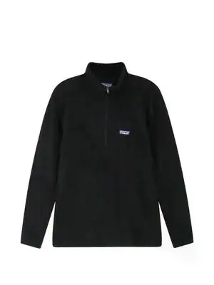 Patagonia Micro D® Logo-patch Quarter-zip Sweatshirt - Black