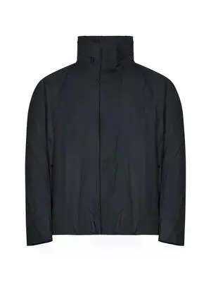Veilance High-neck Concealed-fastening Coat - Black