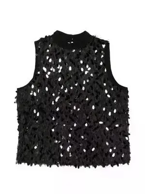 Marella Sequin-embellished Sleeveless Top - Black