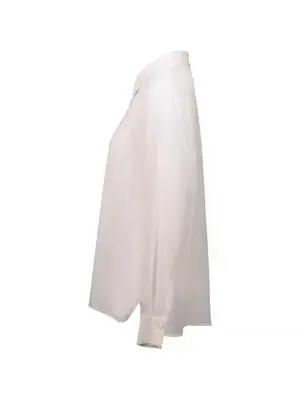 DRHOPE Concealed-placket High-low Shirt
