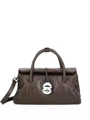 ZANELLATO Small Dotta Crocodile-effect Shoulder Bag