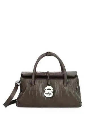 ZANELLATO Small Dotta Crocodile-effect Shoulder Bag