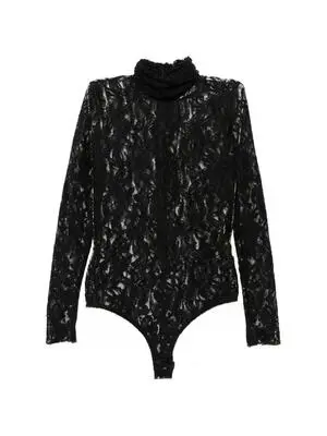 ALESSANDRO LEGORA Lace Long-sleeve Bodysuit