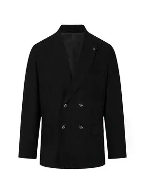 Liu Jo Jacket Double-breasted In A Wool Blend - Black