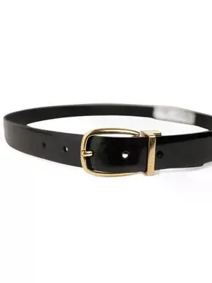 Dolce & Gabbana Classic Leather Gold-tone Buckle Belt