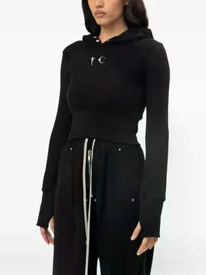 THUG CLUB Bonnie Logo-plaque Cropped Hoodie
