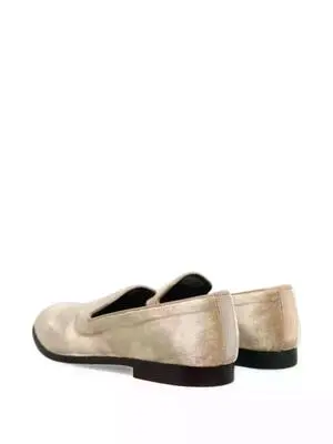 Dolce & Gabbana Velvet Loafers - Neutrals