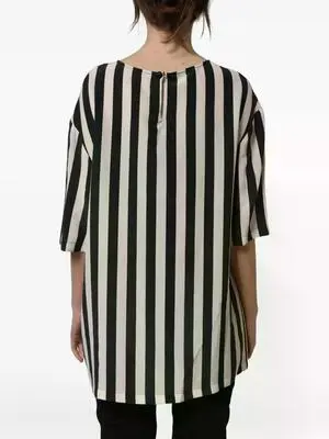 Dolce & Gabbana Striped Round-neck Blouse - Black