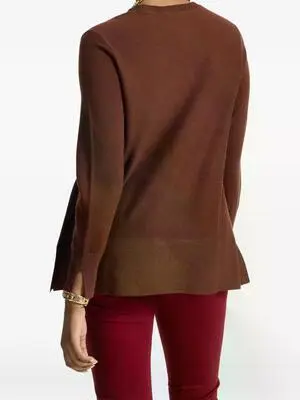 ELENA MIRÒ Slit-cuff Flared-hem Sweater