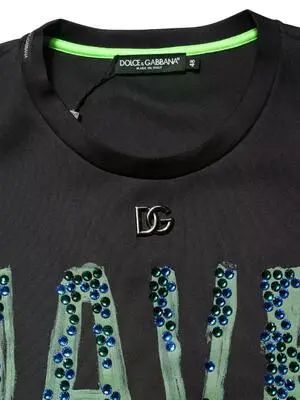 Dolce & Gabbana Embellished Logo-plaque T-shirt