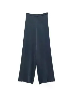 Marella Satin-finish Wide-leg Trousers - Blue