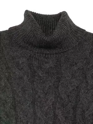 BARBA NAPOLI Cable-knit Turtleneck Sweater - Grey