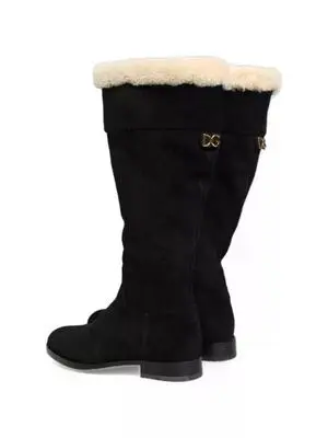Dolce & Gabbana Shearling-trim Suede Boots