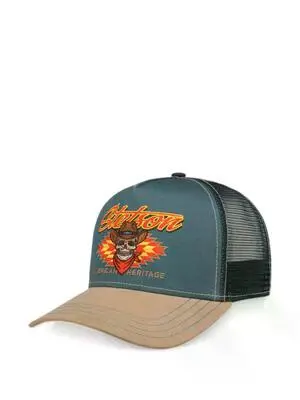 Stetson Western Skull Embroidered Trucker Cap - Blue