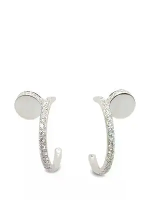 Cartier 2010s Sm Juste Un Clou Hoop Earrings - Silver