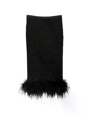 ALESSANDRO LEGORA Lace-construction Midi Skirt - Black