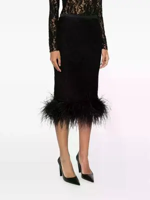 ALESSANDRO LEGORA Lace-construction Midi Skirt