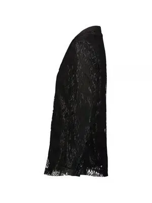 Comme Des Garçons Lace-overlay Layered Blazer